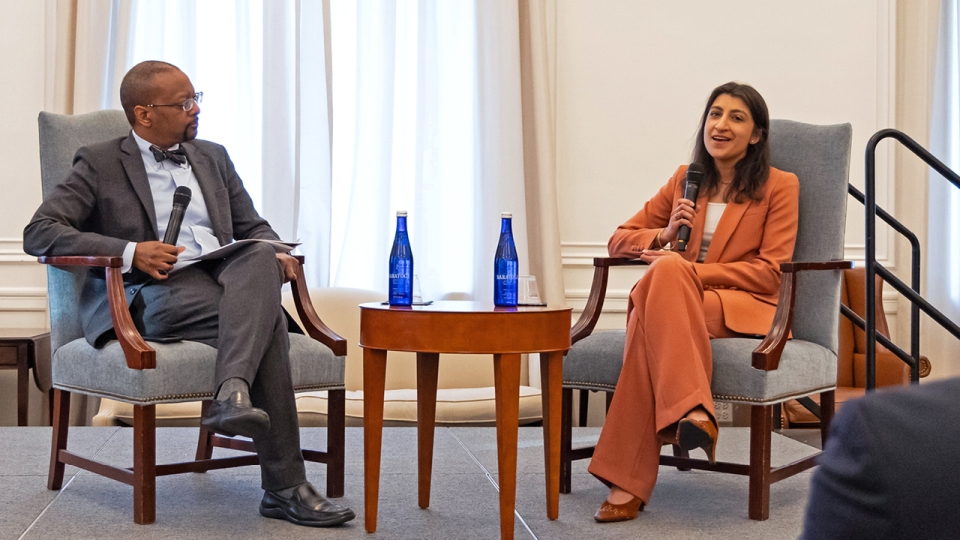 In Katzmann Lecture, Lina Khan talks about reinvigorating the FTC | NYU ...